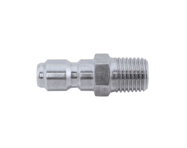 Fitting, Quick Connect, Male Plug 1/4", Male NPT 1/4", Stainless Steel ...